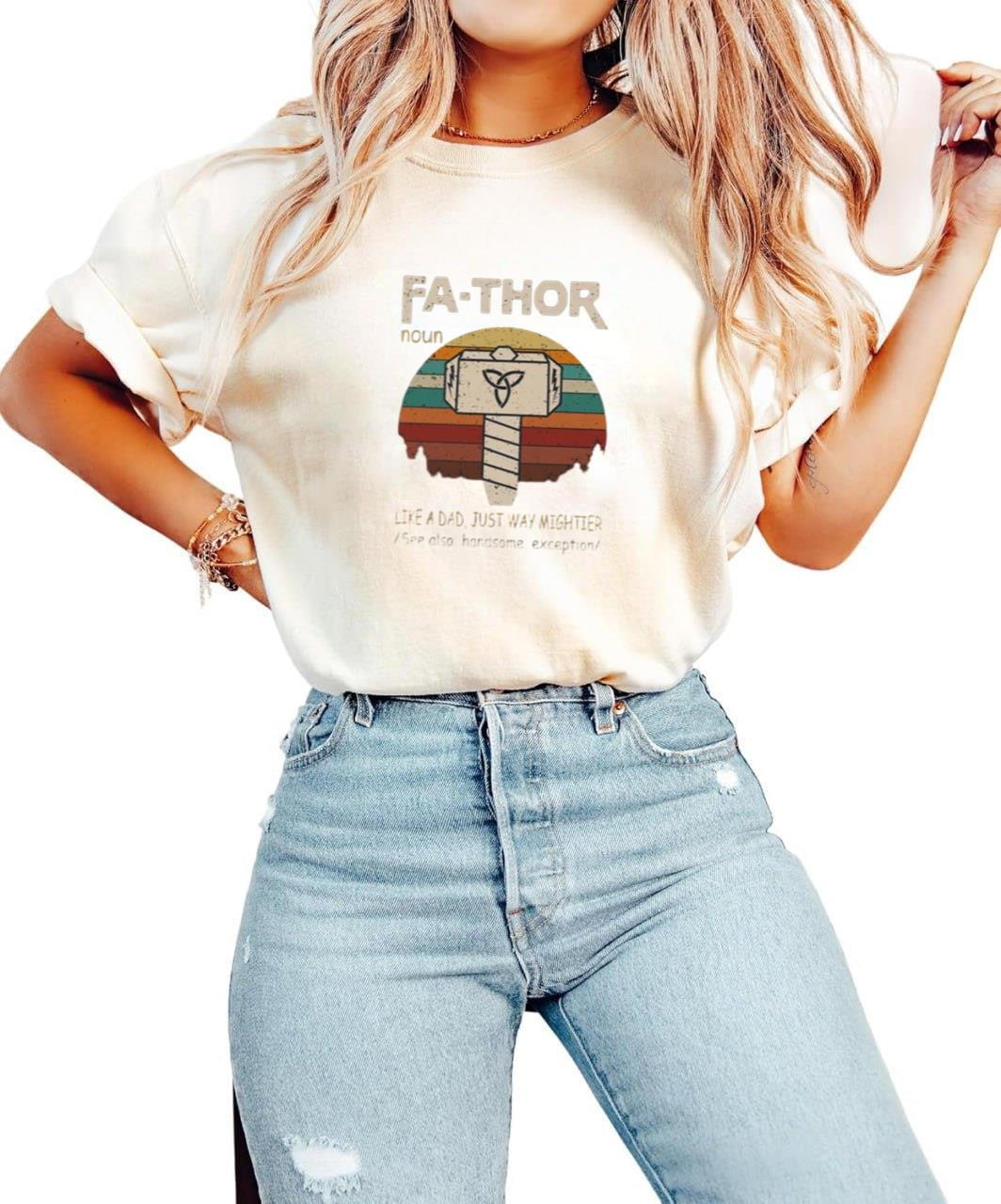 Fa-Thor Father’s Day Comfort Color T-shirt Superhero Dad Norse God Gift ...