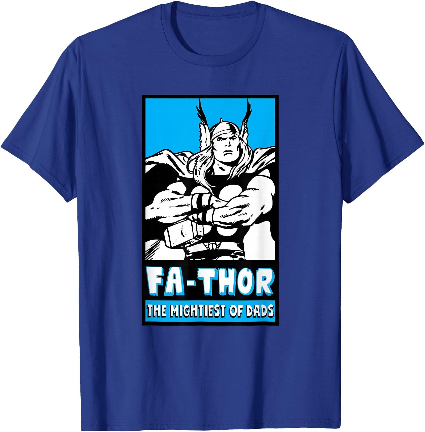 Fa-Thor Mightiest Of Dads Retro Poster Father's Day DTG Print Unisex T ...