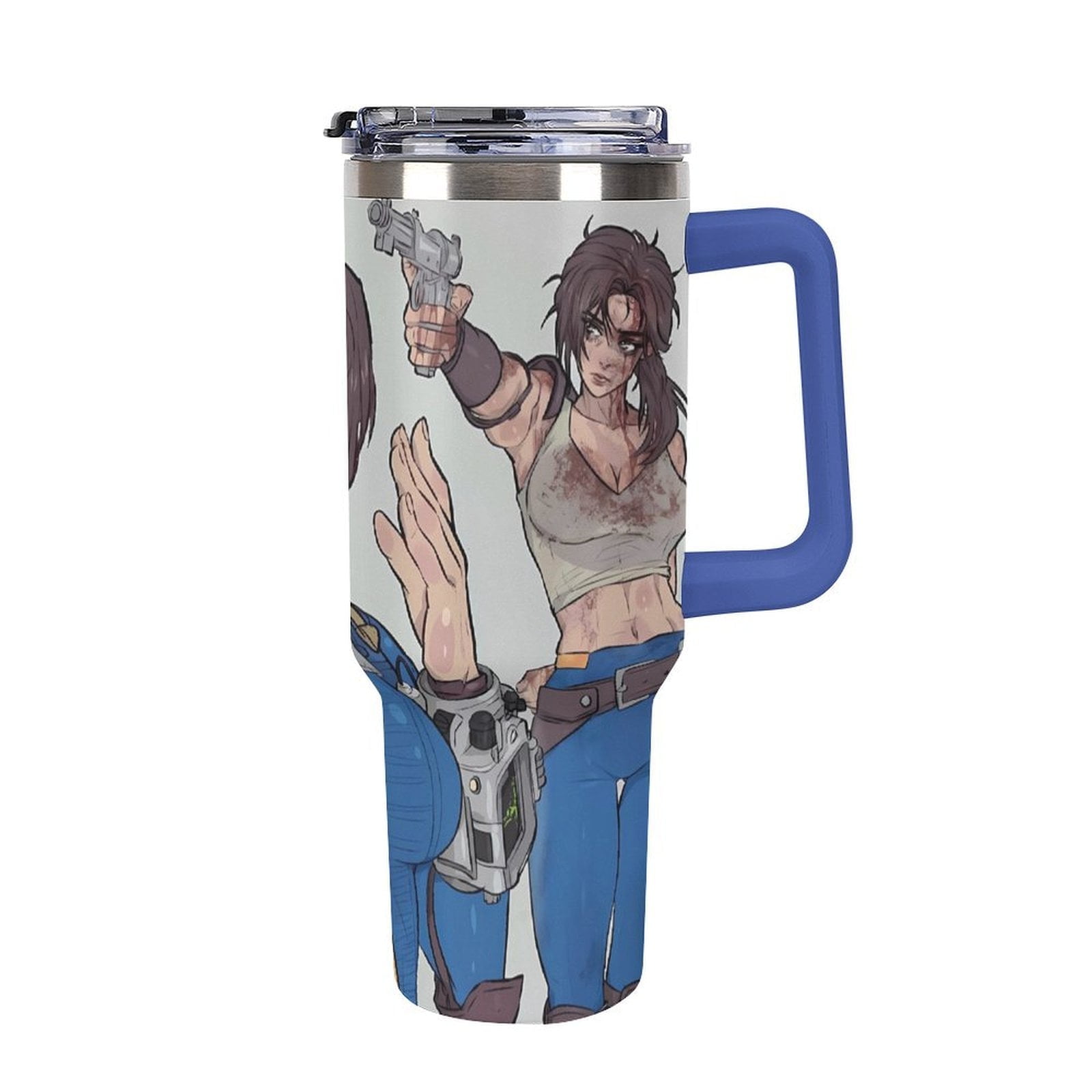 Fa-llout 40 Oz Car Cup Stainless Steel Tumbler with Handle, Lid, And ...