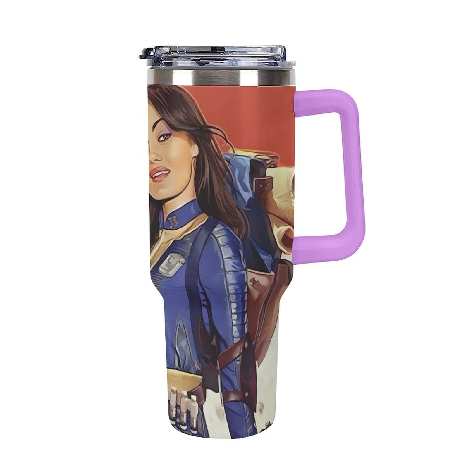 Fa-llout 40 Oz Car Cup Stainless Steel Tumbler with Handle, Lid, And ...