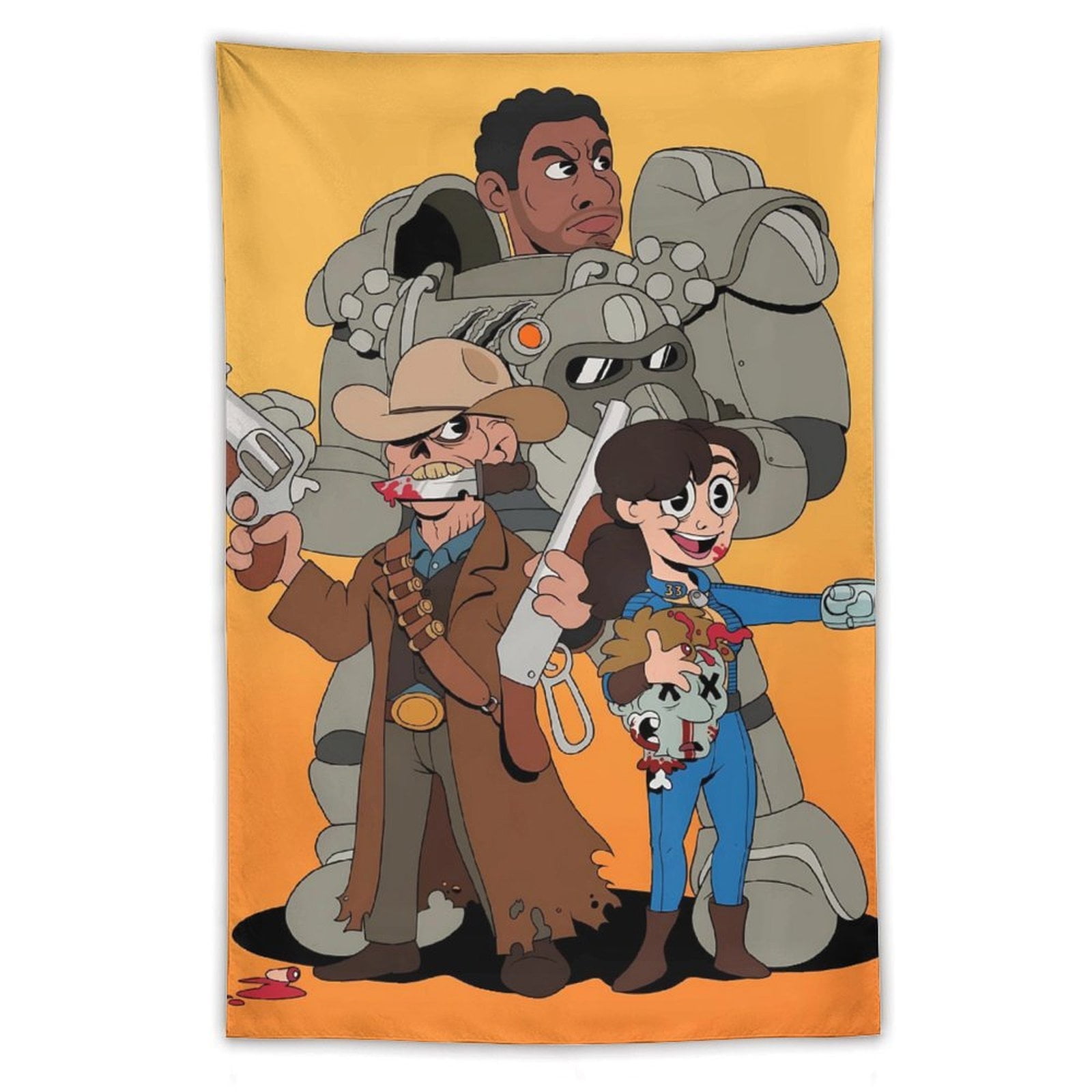 Fa-llout Tapestry, Wall Hanging Decor, Aesthetic for Bedroom, Living ...