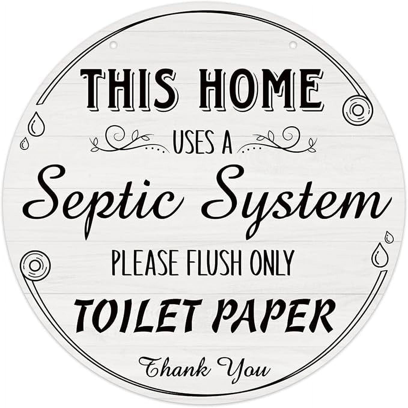 FaCraft Septic System Bathroom Sign,12" Farmhouse Septic Tank Sign for ...