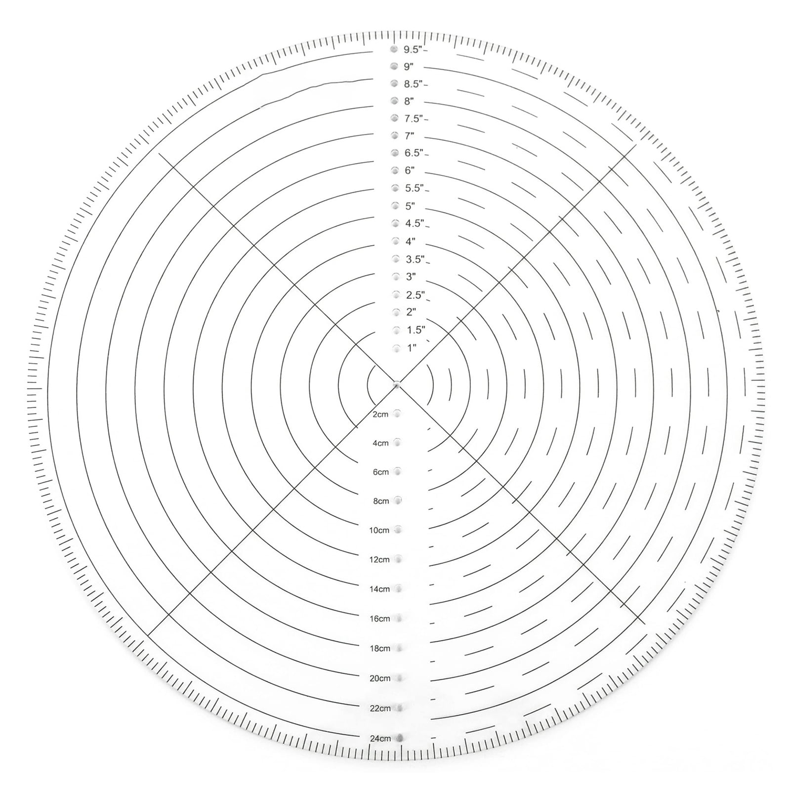 FaLX 10 Inch Clear Marking Accurate Scale - Sewing Ruler Circular ...