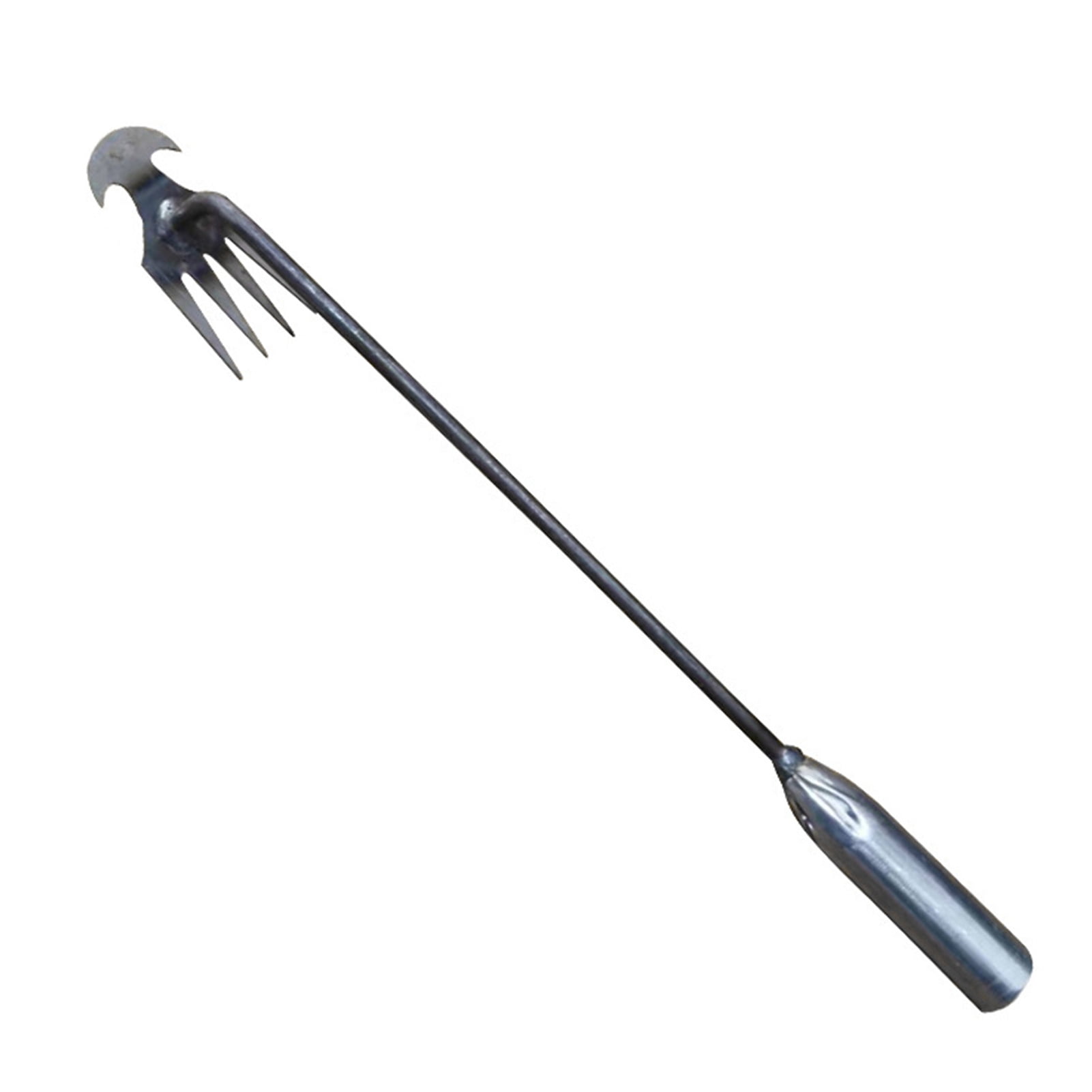 FaLX Garden Weeding Tool 4-Teeth Long Handle Weed Puller Metal Hand ...