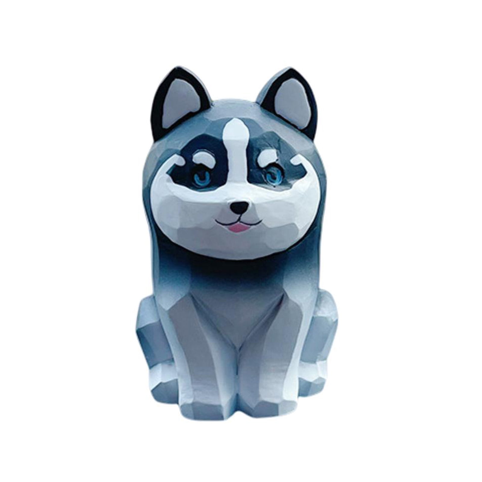 FaLX Hand-Carved Realistic Resin Cartoon Dog Figurine - Cute Animal ...