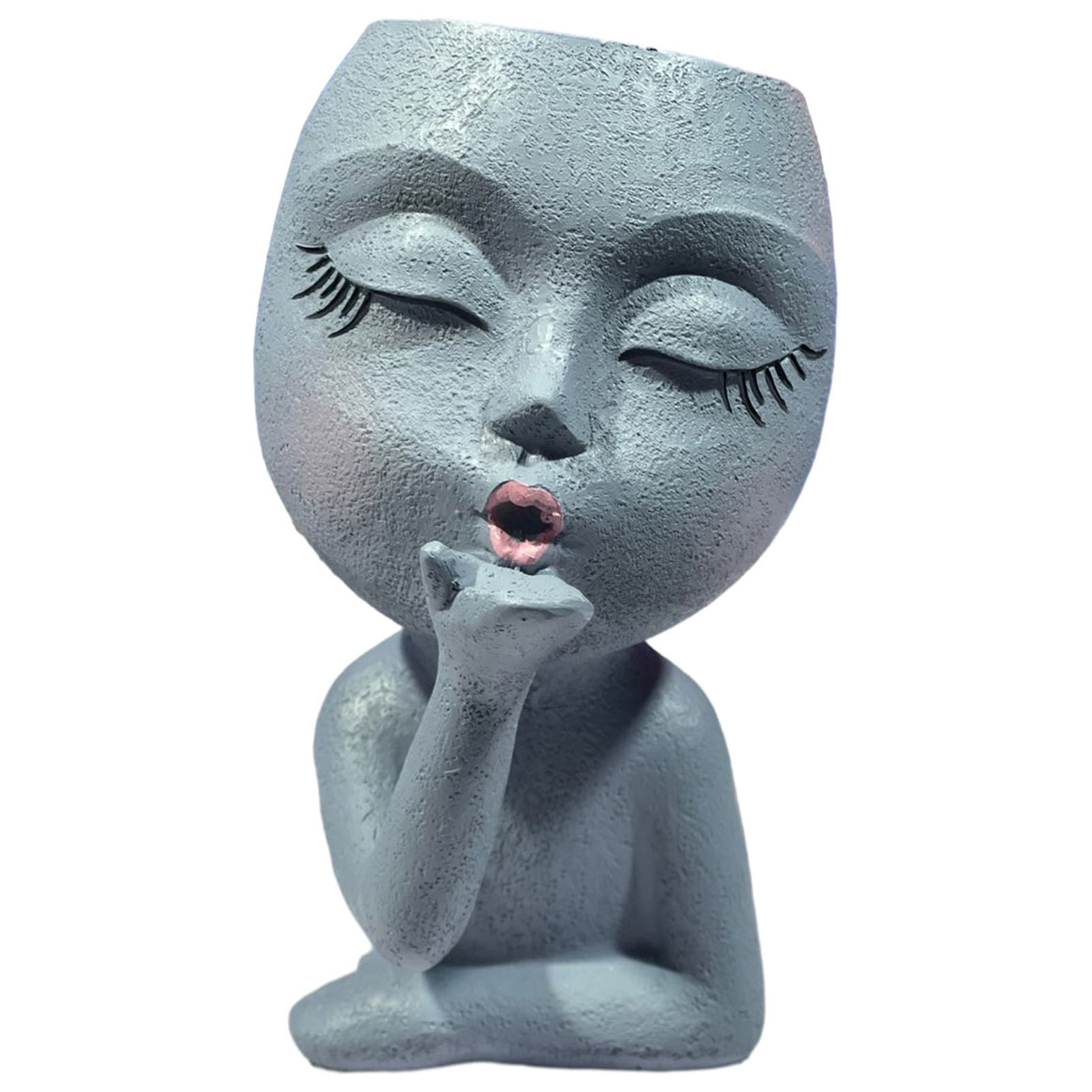 FaLX Handmade Resin Doll Head Shape Plant Pot - Vivid Appearance ...