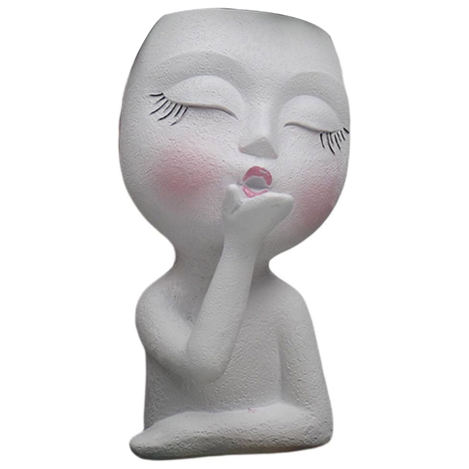 FaLX Handmade Resin Doll Head Shape Plant Pot - Vivid Appearance ...