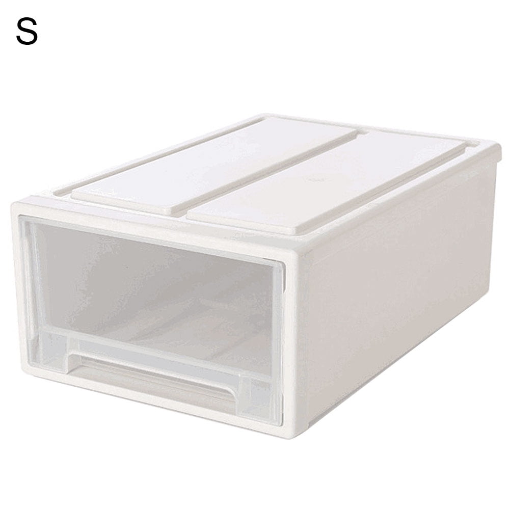 FaLX Household Plastic Transparent Stackable Drawer Storage Box ...