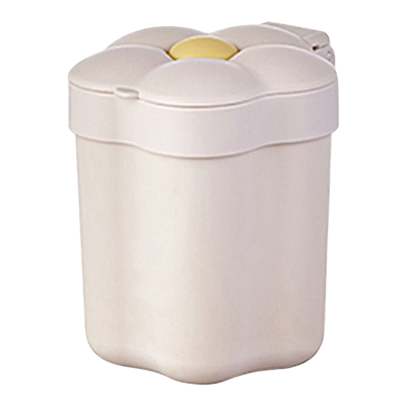FaLX Mini Trash Can Floral Design Press Button One-hand Opening ...