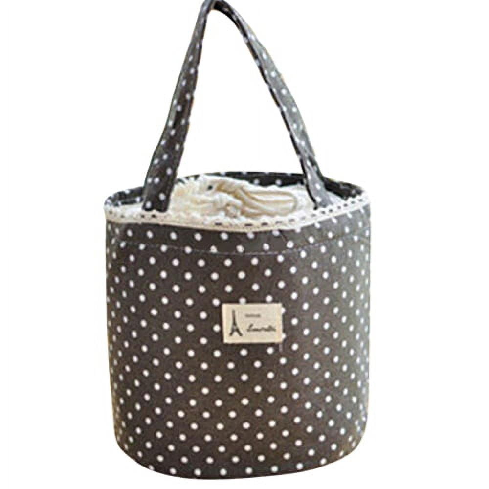 FaLX Portable Picnic Lunch Bag Outdoor Food Storage Polka Dot ...