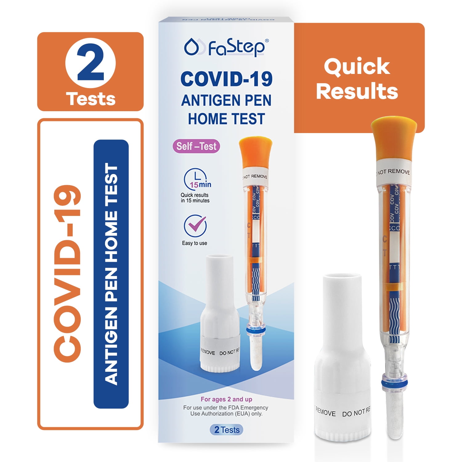 FaStep COVID-19 Antigen Pen Self Test Kit Fast and Easy At Home COVID ...