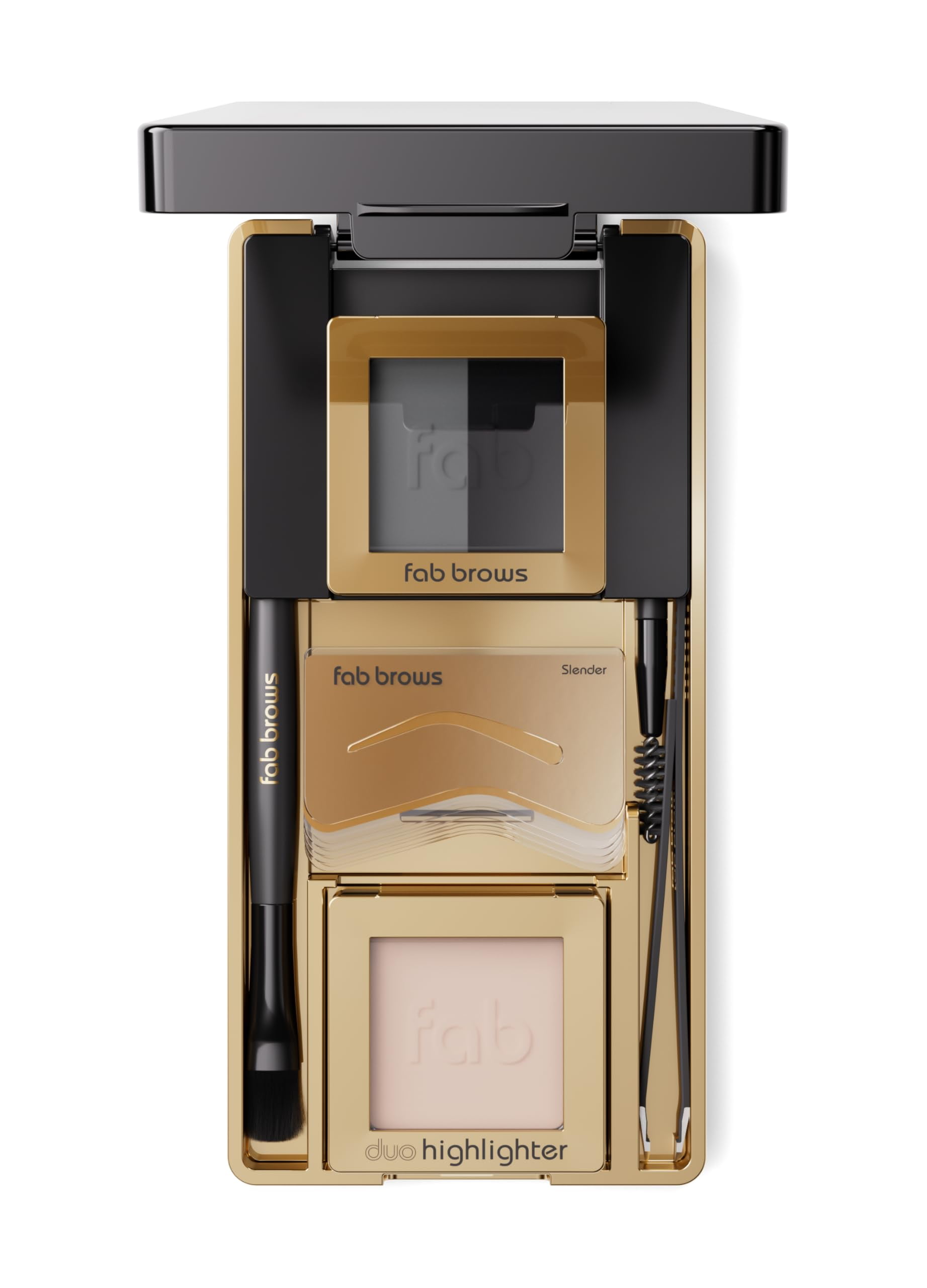 Fab Brows LUX Duo MMF7 Stencil Eyebrow Kit - The Brow Stencil Kit with ...