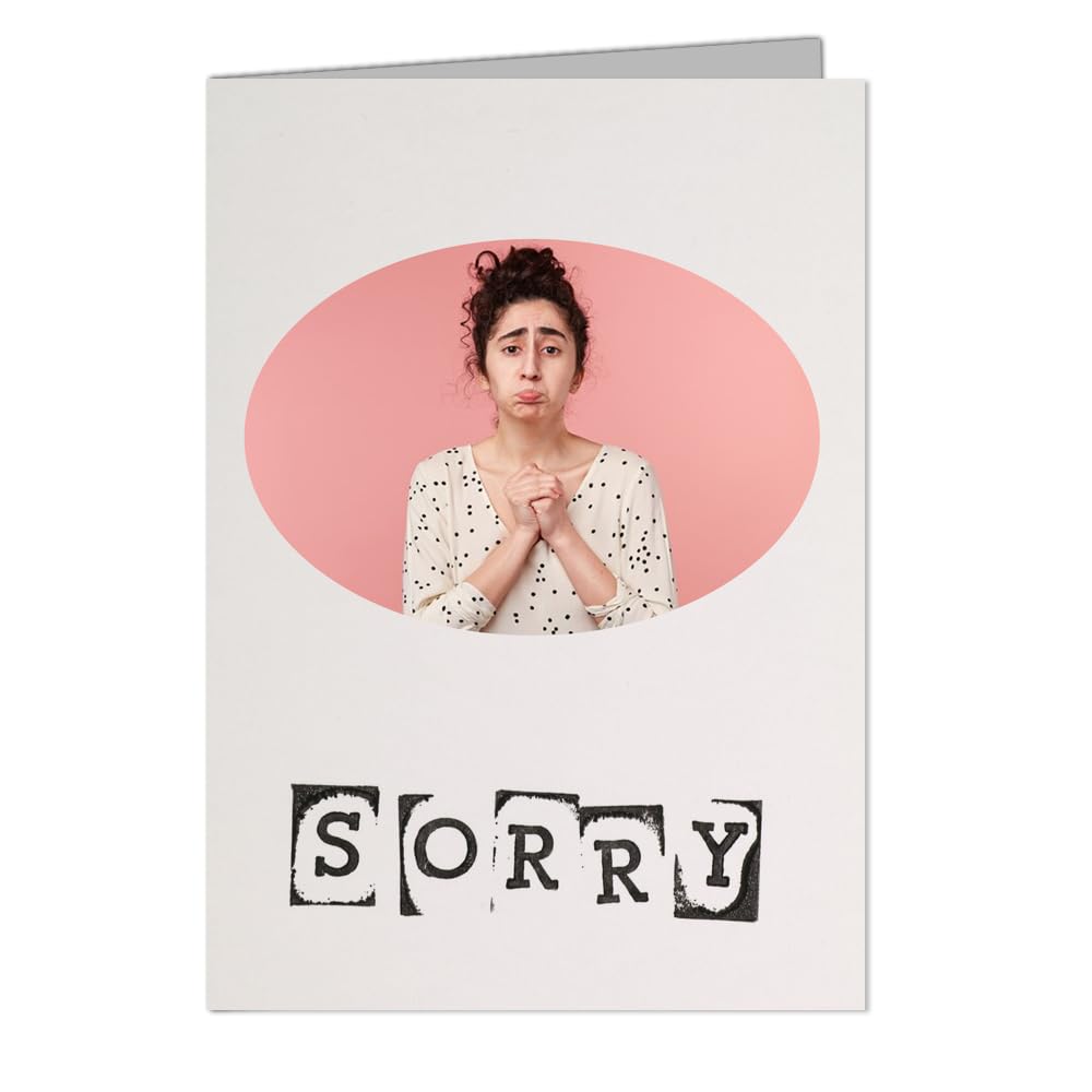 Fab Fly Customized SORRY Your Own Photo and Text Greeting Card Size A5 ...
