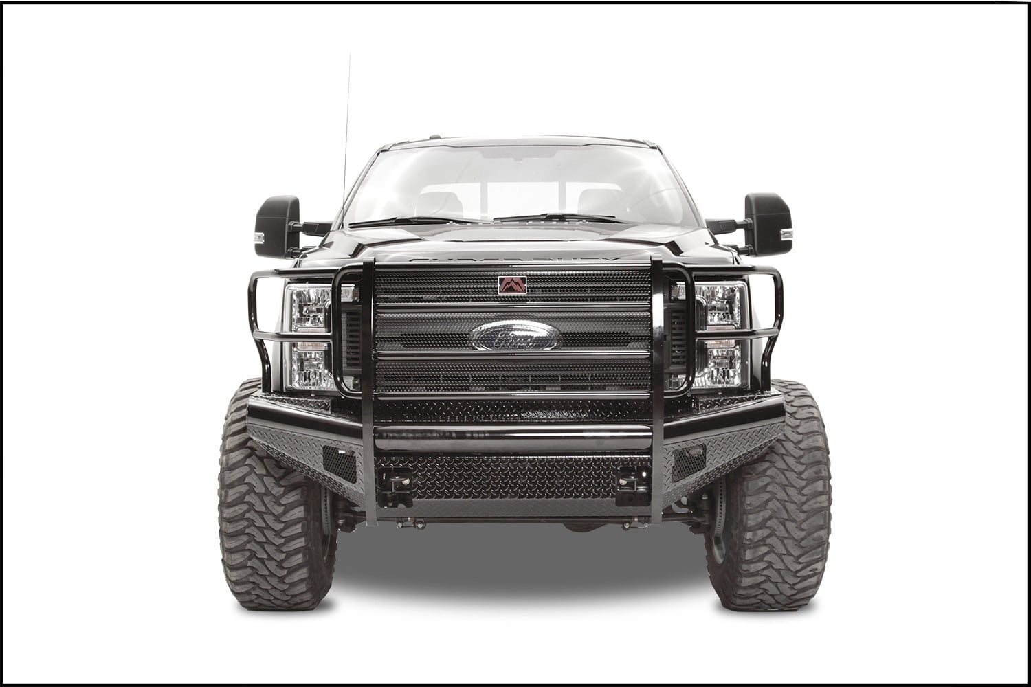 Fab Fours FS17-S4160-1 Black Steel Front Ranch Bumper Fits select: 2017-2022 FORD F250, 2019 ...