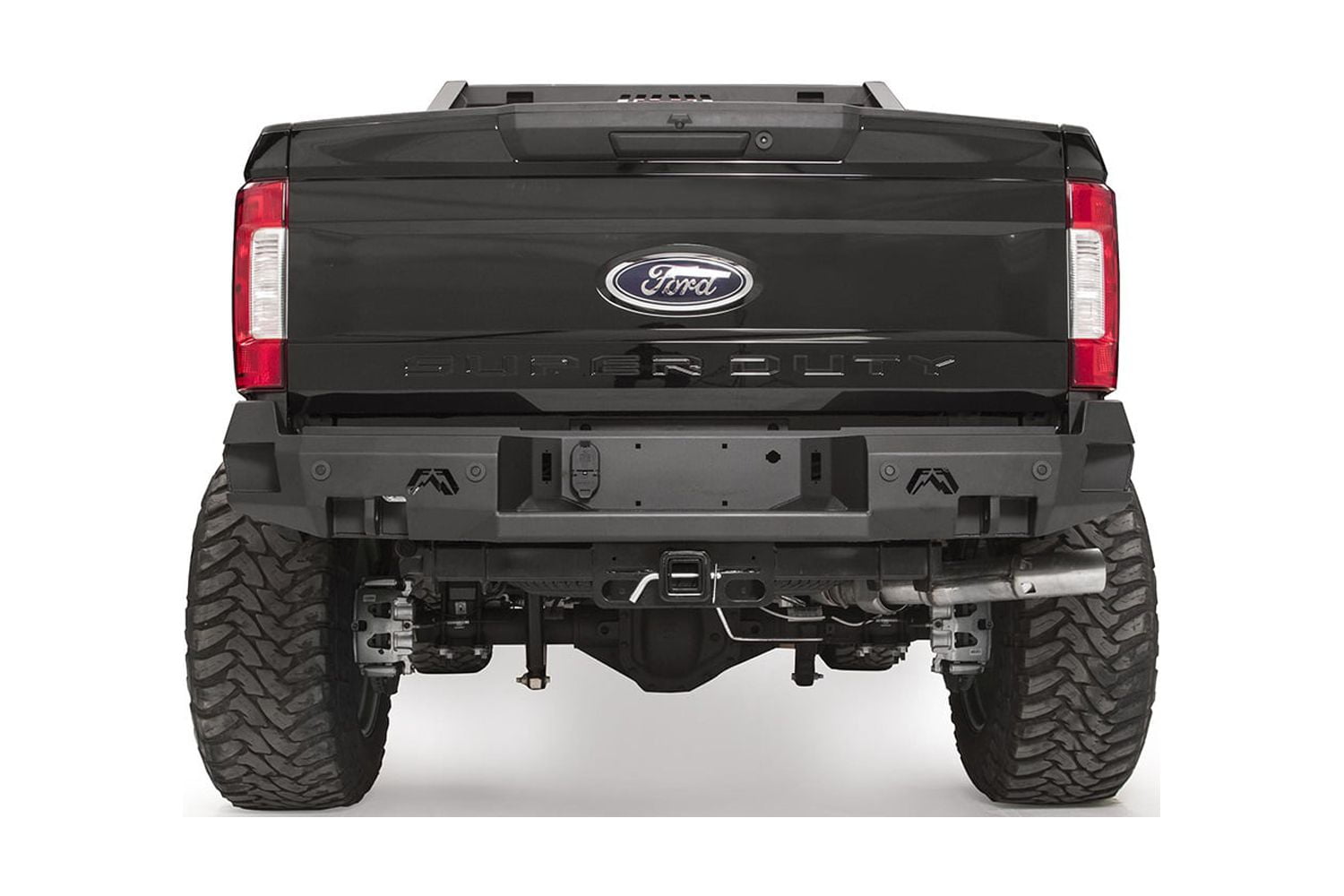 Fab Fours FS17-W4151-1 Premium Rear Bumper; 2 Stage Black Powder Coated ...