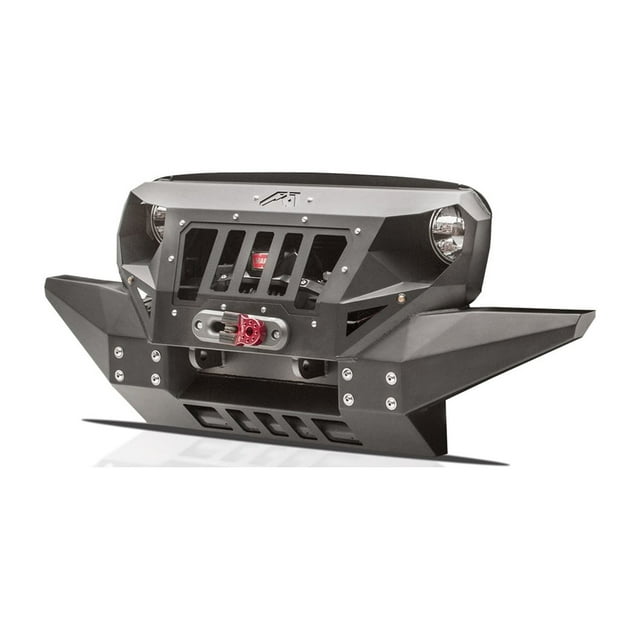 Fab Fours GR1010-1 Grumper Grill/Front Bumper, Matte Black, Fits 07-18 ...