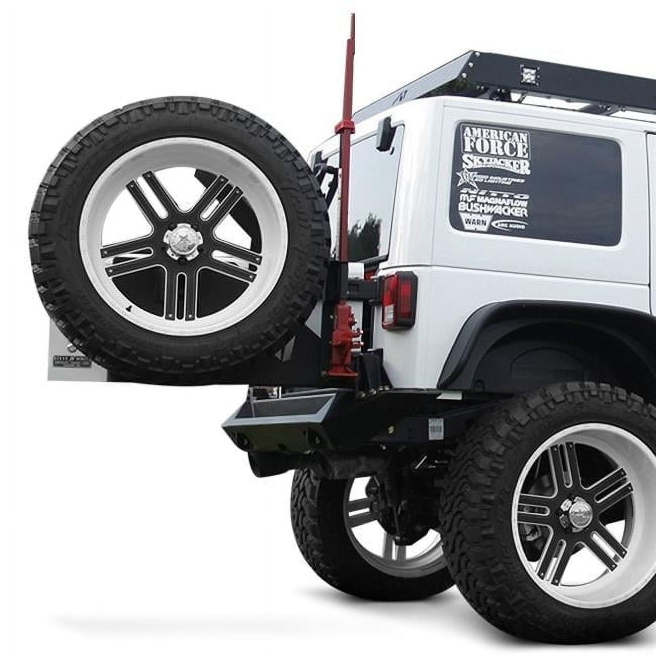 Fab Fours Jeep JK Off the Door Tire Carrier - Matte Black - Walmart.com