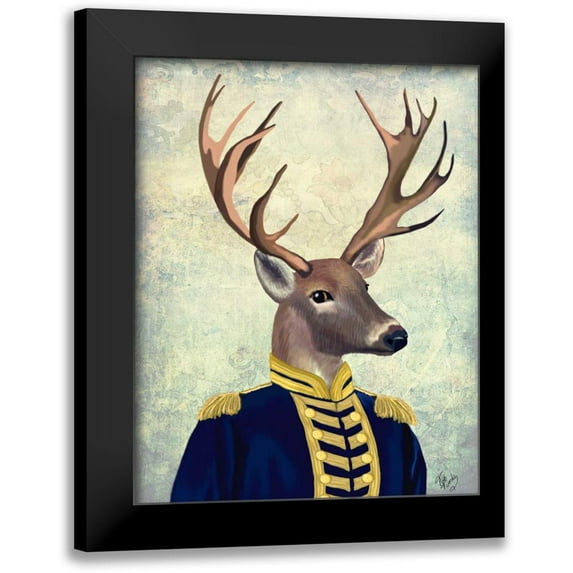 Fab Funky 12x14 Black Modern Framed Museum Art Print Titled - Captain ...
