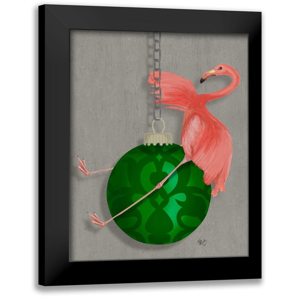 Fab Funky 12x14 Black Modern Framed Museum Art Print Titled - Flamingo ...