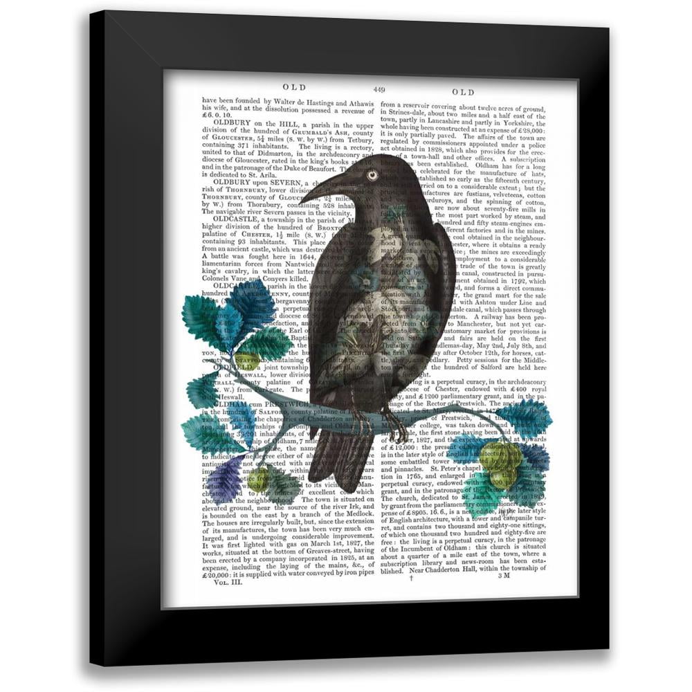 Fab Funky 12x14 Black Modern Framed Museum Art Print Titled - Floral ...