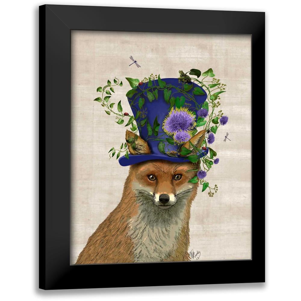 Fab Funky 12x14 Black Modern Framed Museum Art Print Titled - Fox Mad ...