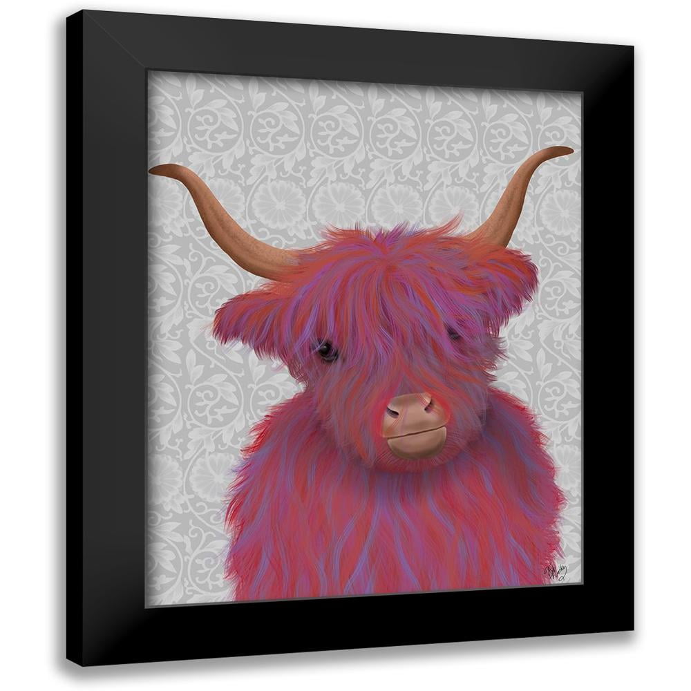 Fab Funky 12x14 Black Modern Framed Museum Art Print Titled - Highland ...