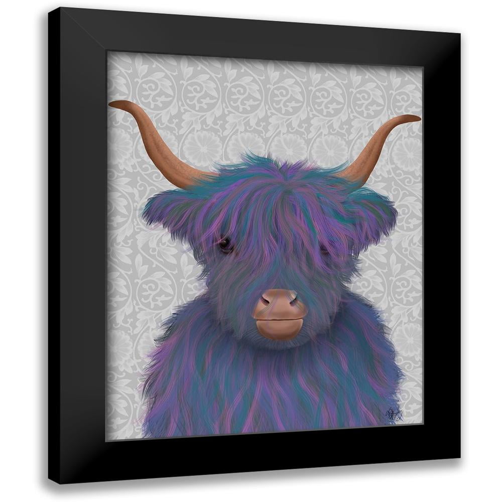 Fab Funky 12x14 Black Modern Framed Museum Art Print Titled - Highland ...