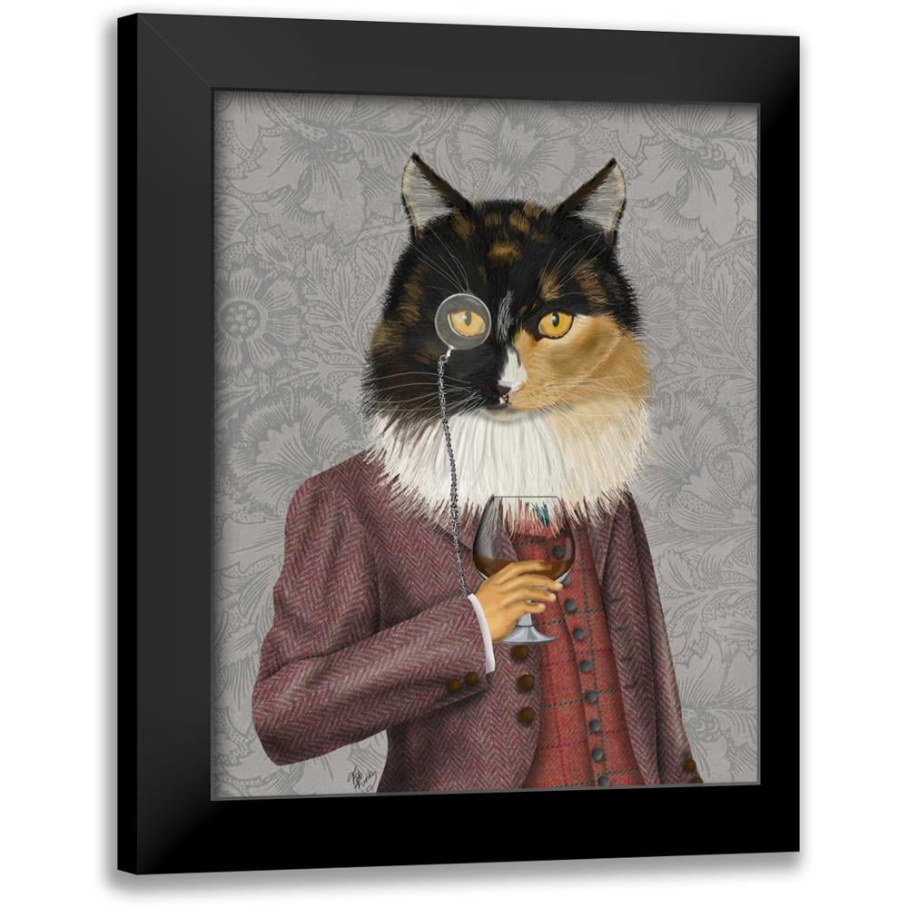 Fab Funky 12x14 Black Modern Framed Museum Art Print Titled ...