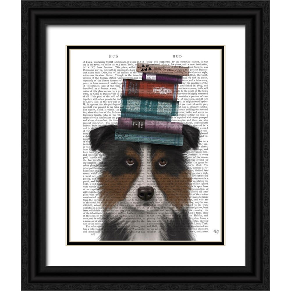 Fab Funky 12x14 Black Ornate Wood Framed with Double Matting Museum Art ...