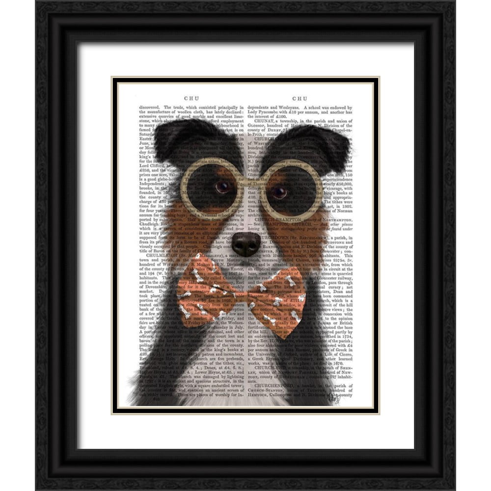 Fab Funky 12x14 Black Ornate Wood Framed with Double Matting Museum Art ...