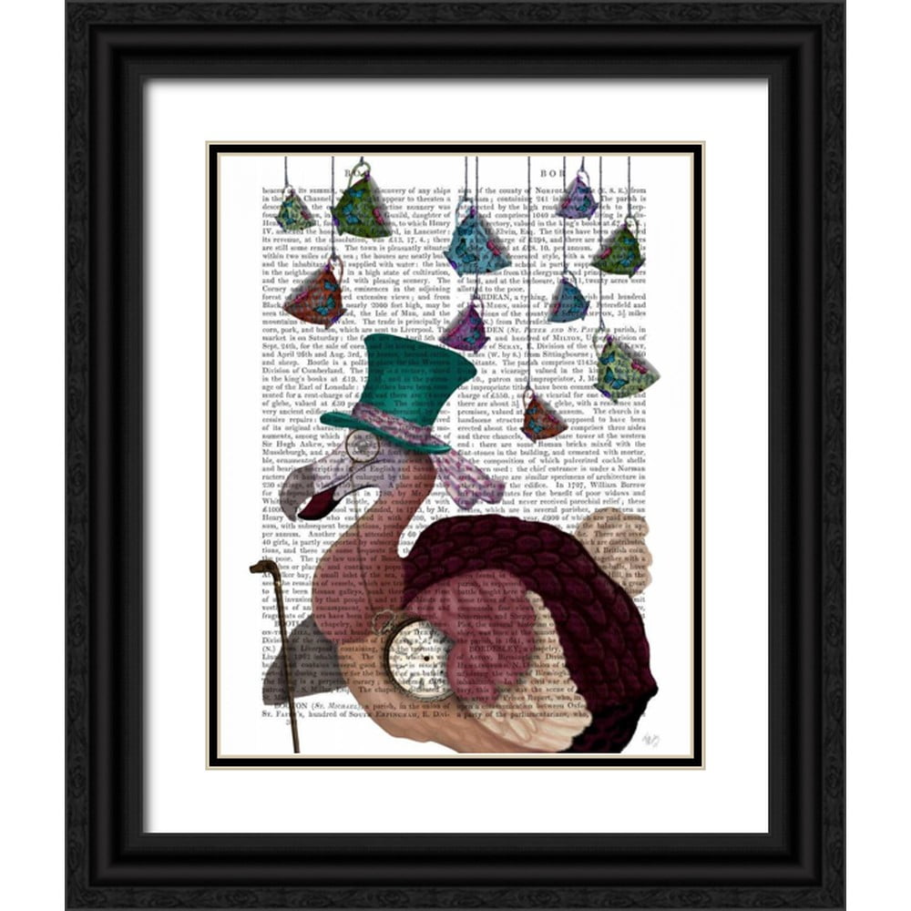 Fab Funky 12x14 Black Ornate Wood Framed with Double Matting Museum Art ...