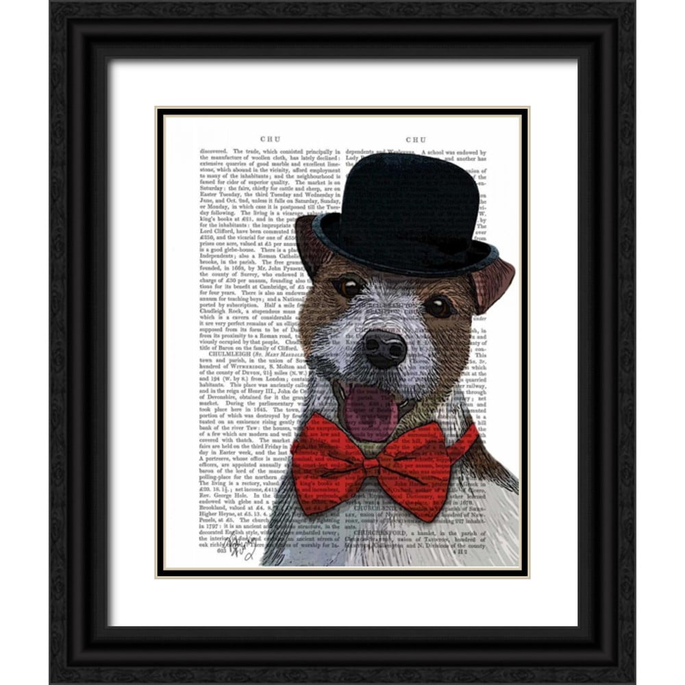 Fab Funky 12x14 Black Ornate Wood Framed with Double Matting Museum Art ...