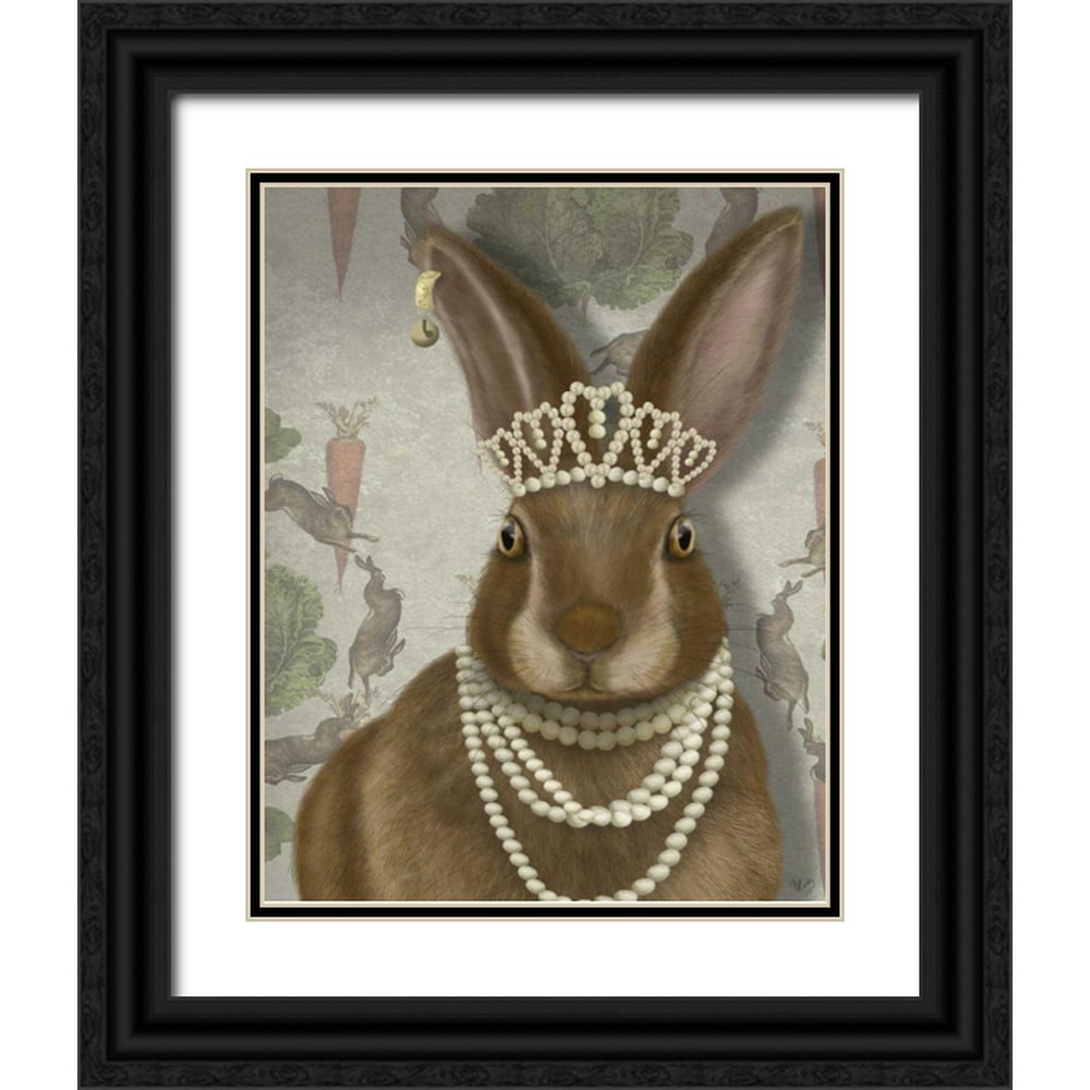 Fab Funky 12x14 Black Ornate Wood Framed with Double Matting Museum Art ...