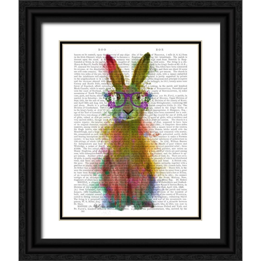 Fab Funky 12x14 Black Ornate Wood Framed with Double Matting Museum Art ...