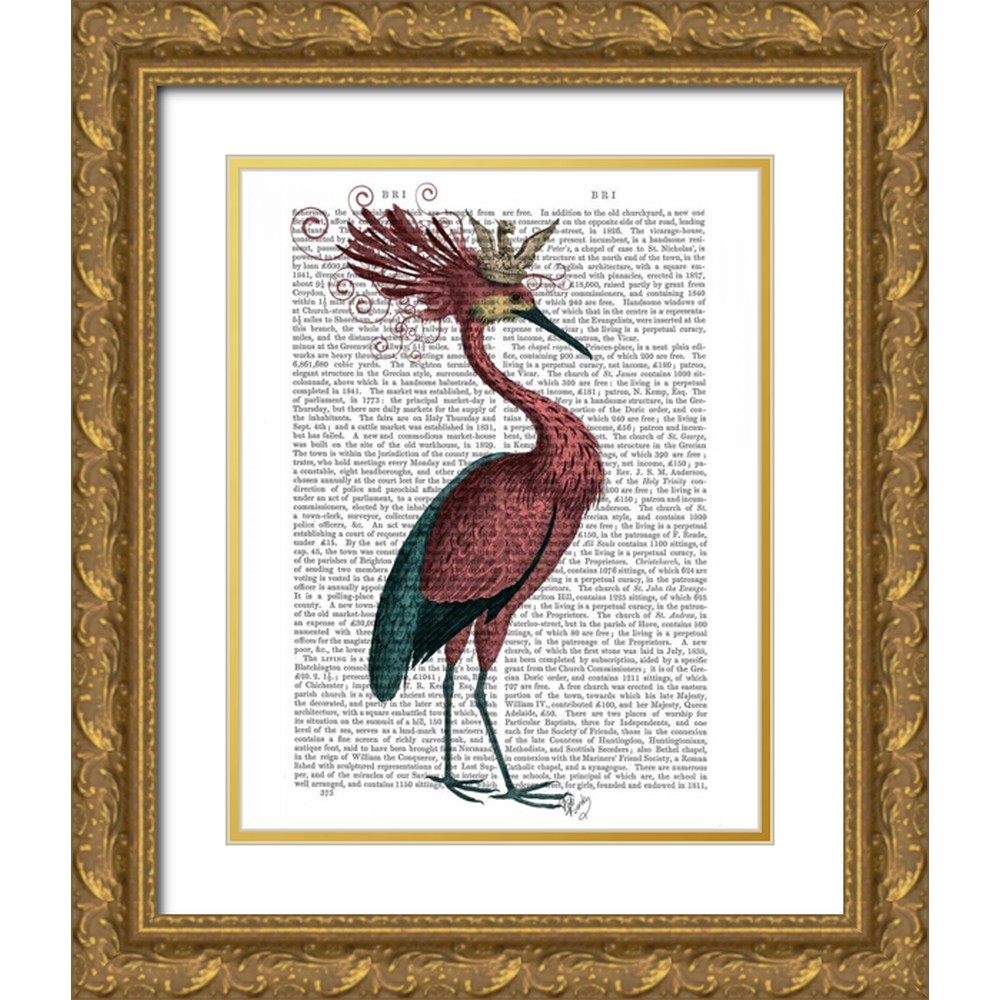 Fab Funky 12x14 Gold Ornate Wood Framed with Double Matting Museum Art ...