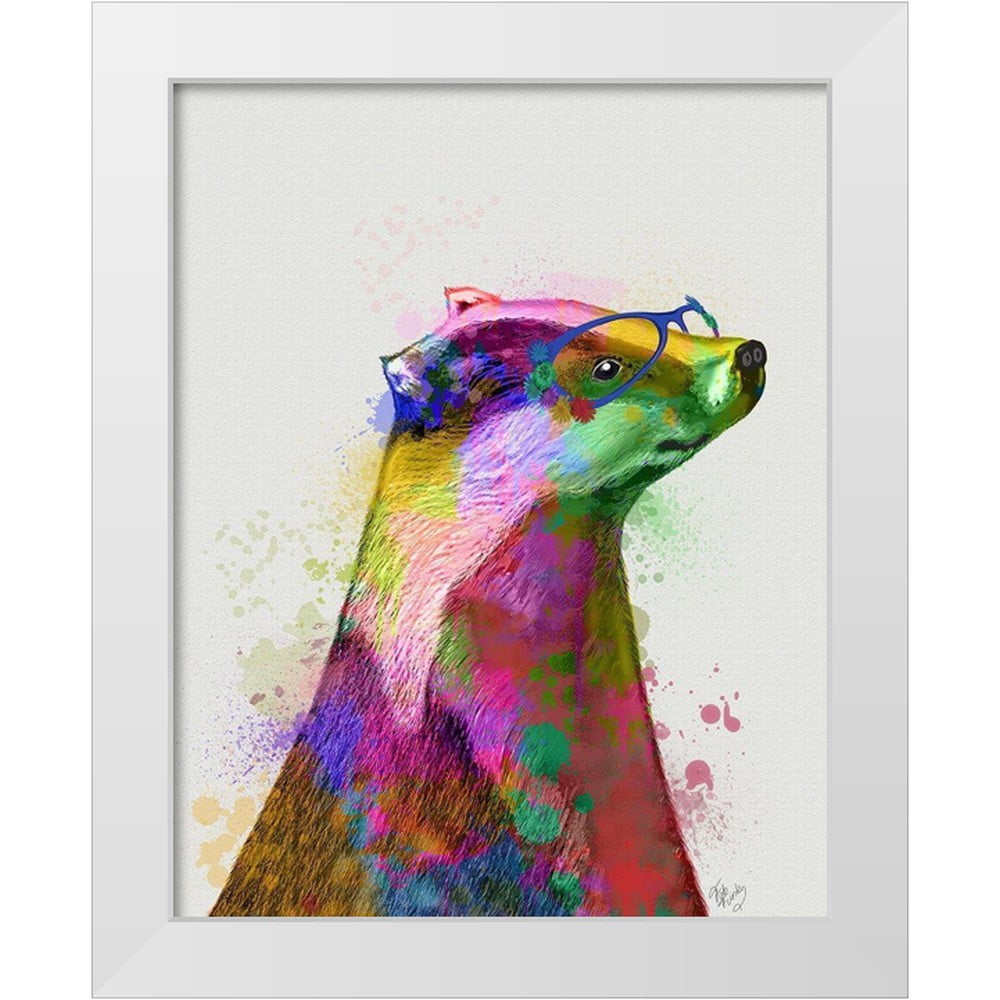 Fab Funky 12x14 White Modern Wood Framed Museum Art Print Titled ...