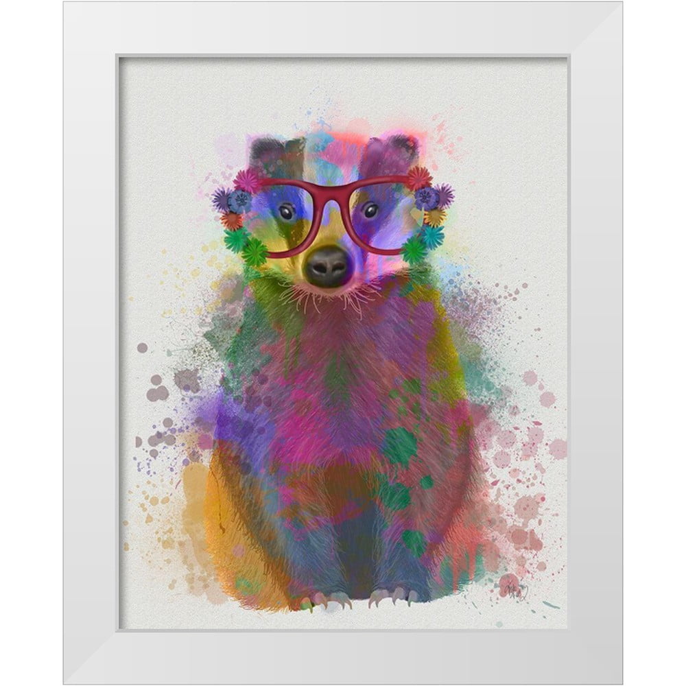 Fab Funky 12x14 White Modern Wood Framed Museum Art Print Titled ...