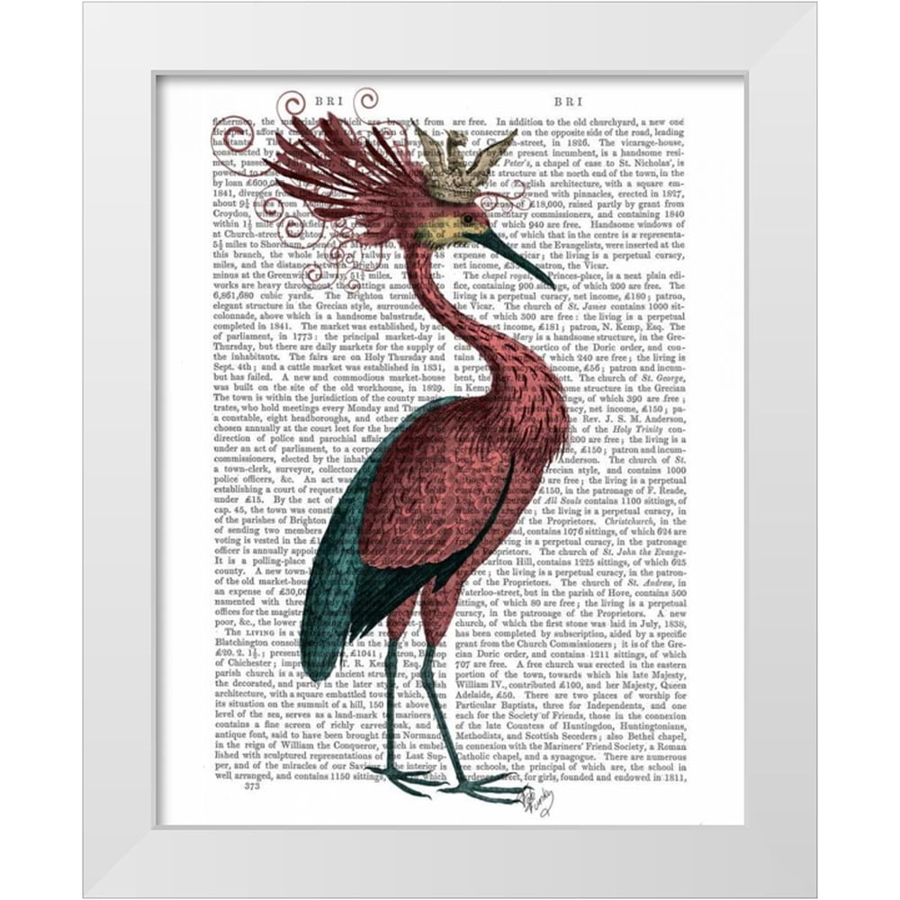 Fab Funky 12x14 White Modern Wood Framed Museum Art Print Titled ...