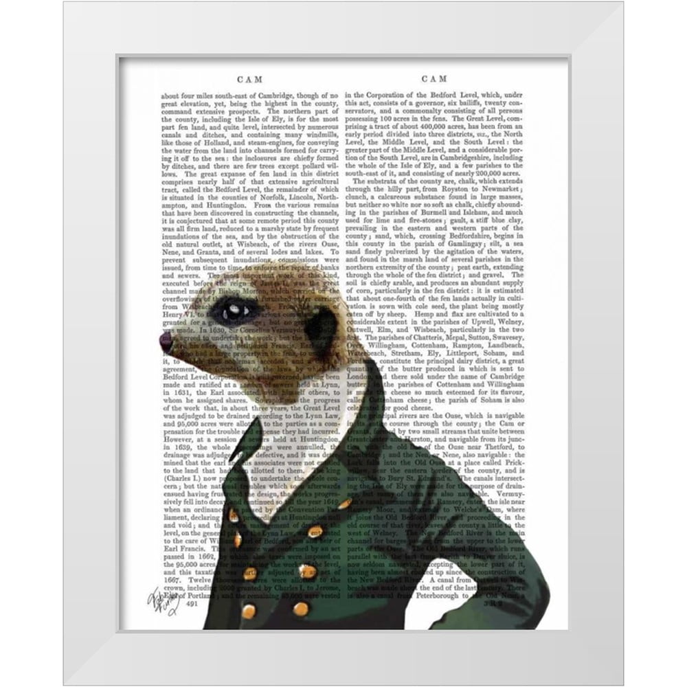 Fab Funky 12x14 White Modern Wood Framed Museum Art Print Titled ...