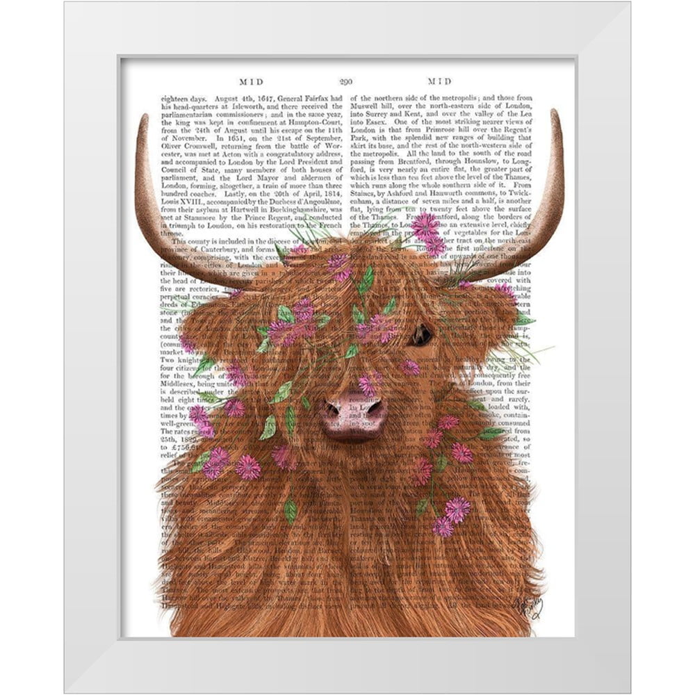 Fab Funky 12x14 White Modern Wood Framed Museum Art Print Titled ...