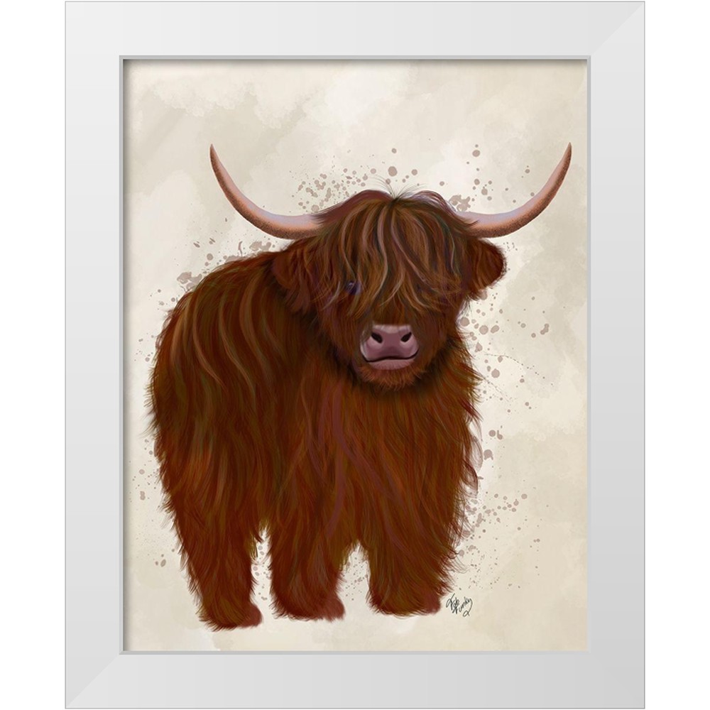 Fab Funky 12x14 White Modern Wood Framed Museum Art Print Titled ...