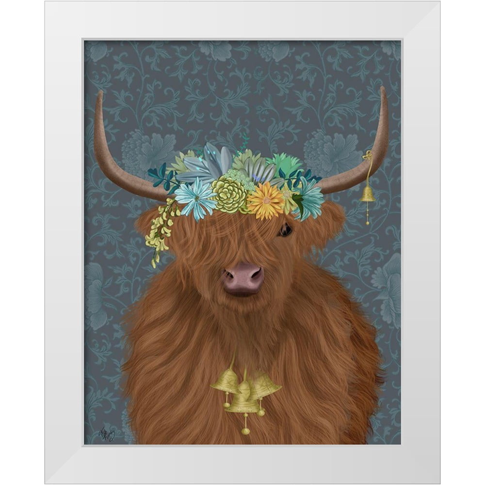 Fab Funky 12x14 White Modern Wood Framed Museum Art Print Titled ...