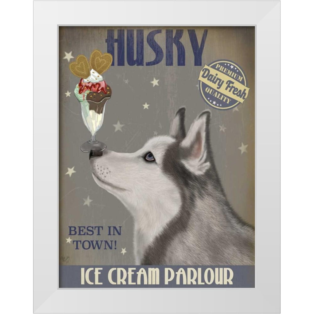 Fab Funky 12x14 White Modern Wood Framed Museum Art Print Titled ...