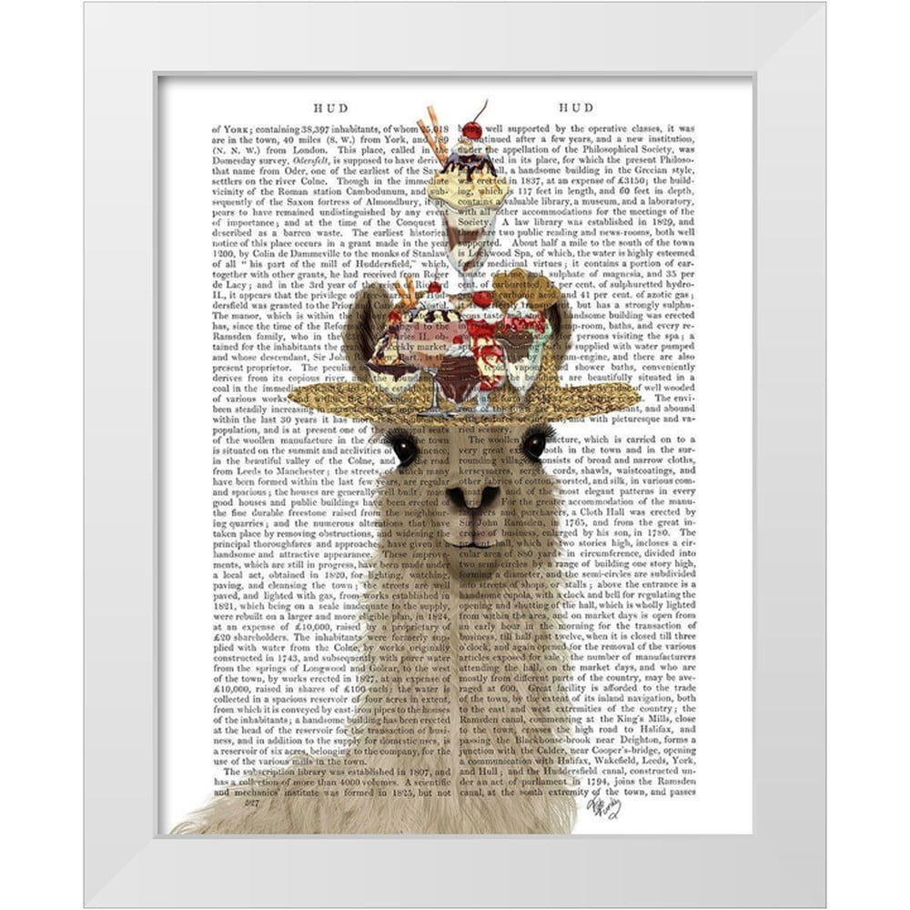 Fab Funky 12x14 White Modern Wood Framed Museum Art Print Titled ...