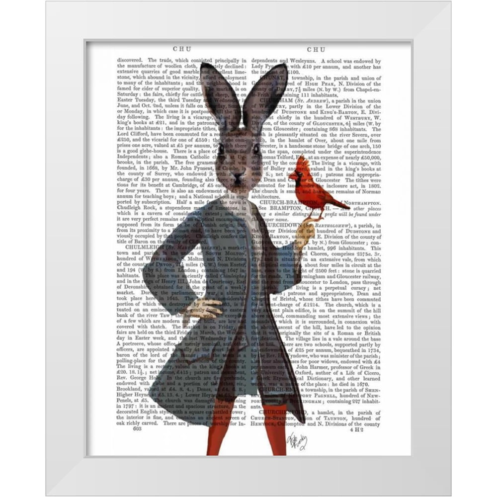 Fab Funky 12x14 White Modern Wood Framed Museum Art Print Titled ...