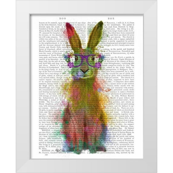 Fab Funky 12x14 White Modern Wood Framed Museum Art Print Titled ...