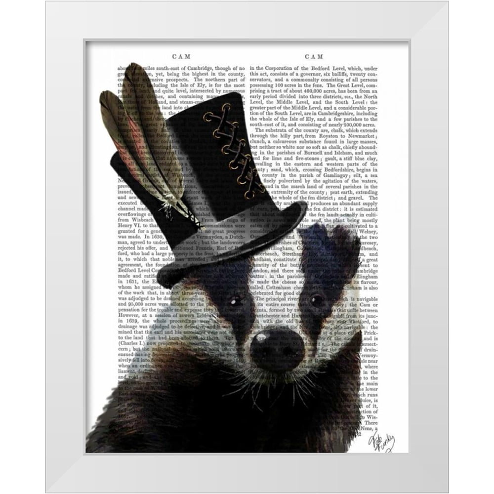 Fab Funky 12x14 White Modern Wood Framed Museum Art Print Titled ...