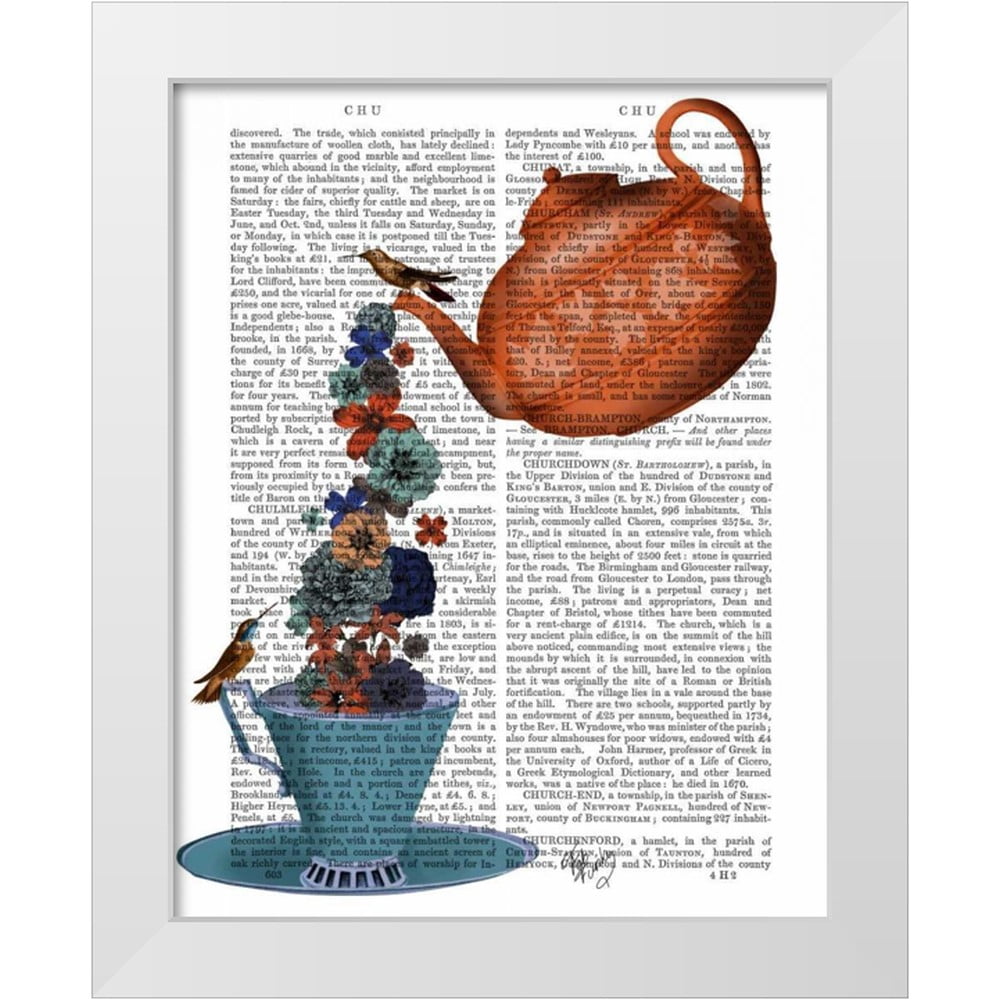 Fab Funky 12x14 White Modern Wood Framed Museum Art Print Titled ...