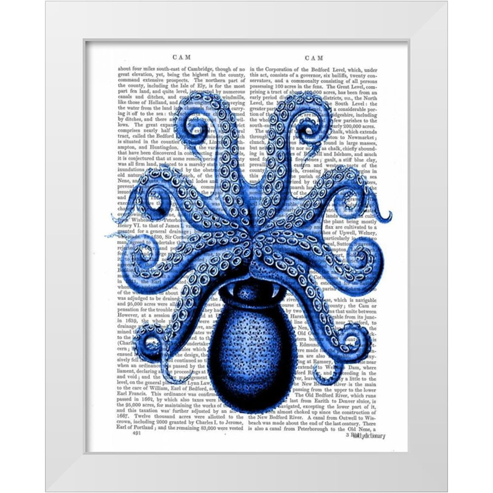 Fab Funky 12x14 White Modern Wood Framed Museum Art Print Titled ...