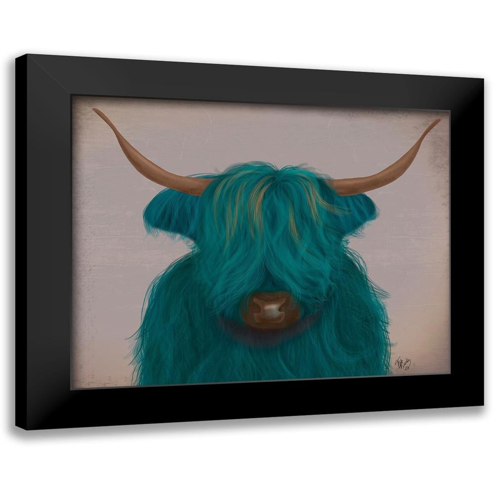 Fab Funky 14x12 Black Modern Framed Museum Art Print Titled - Highland ...